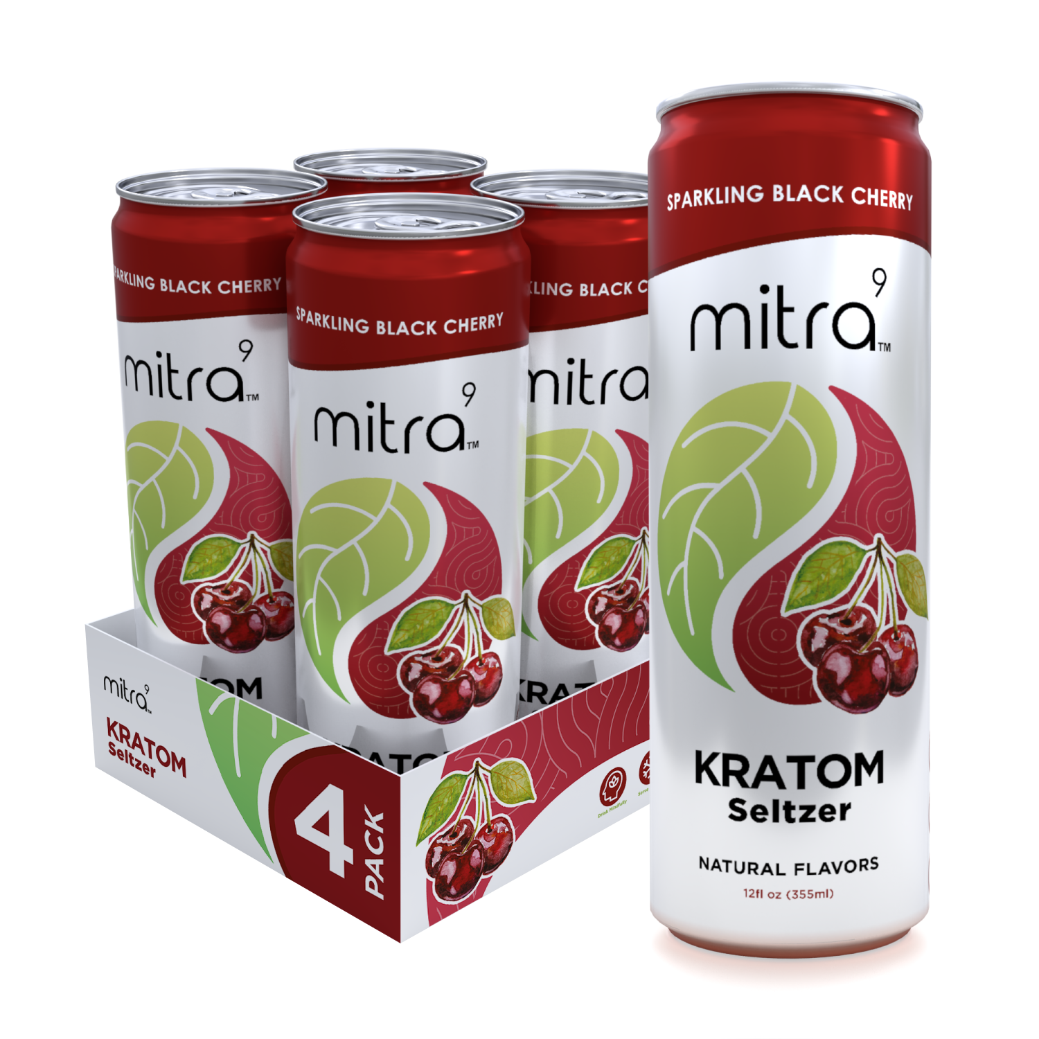 Buy Black Cherry Kratom Seltzer | Refreshing Drink - Mitra9
