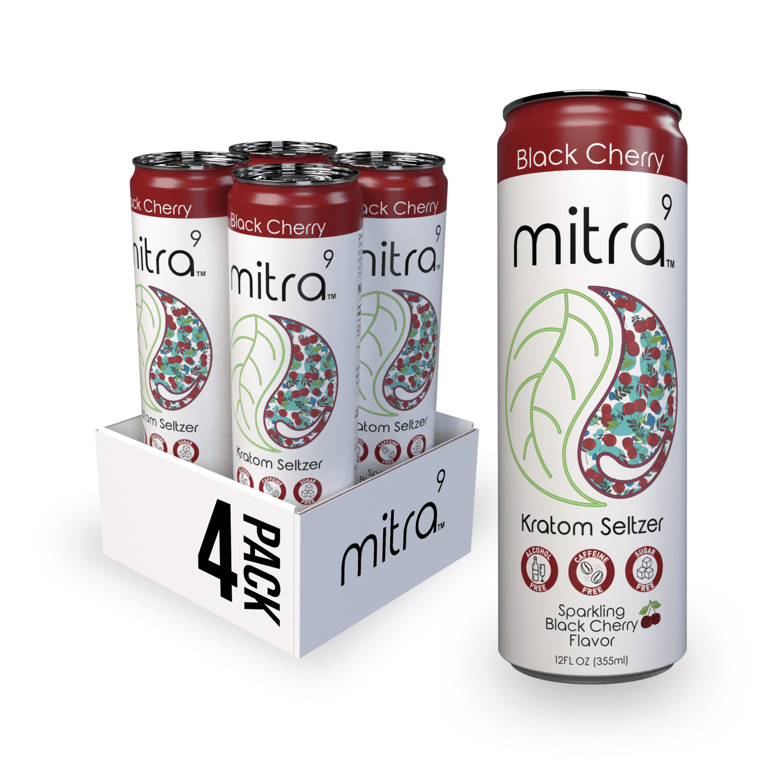 Mitra9 Black Cherry Kratom Seltzer - Mitra-9