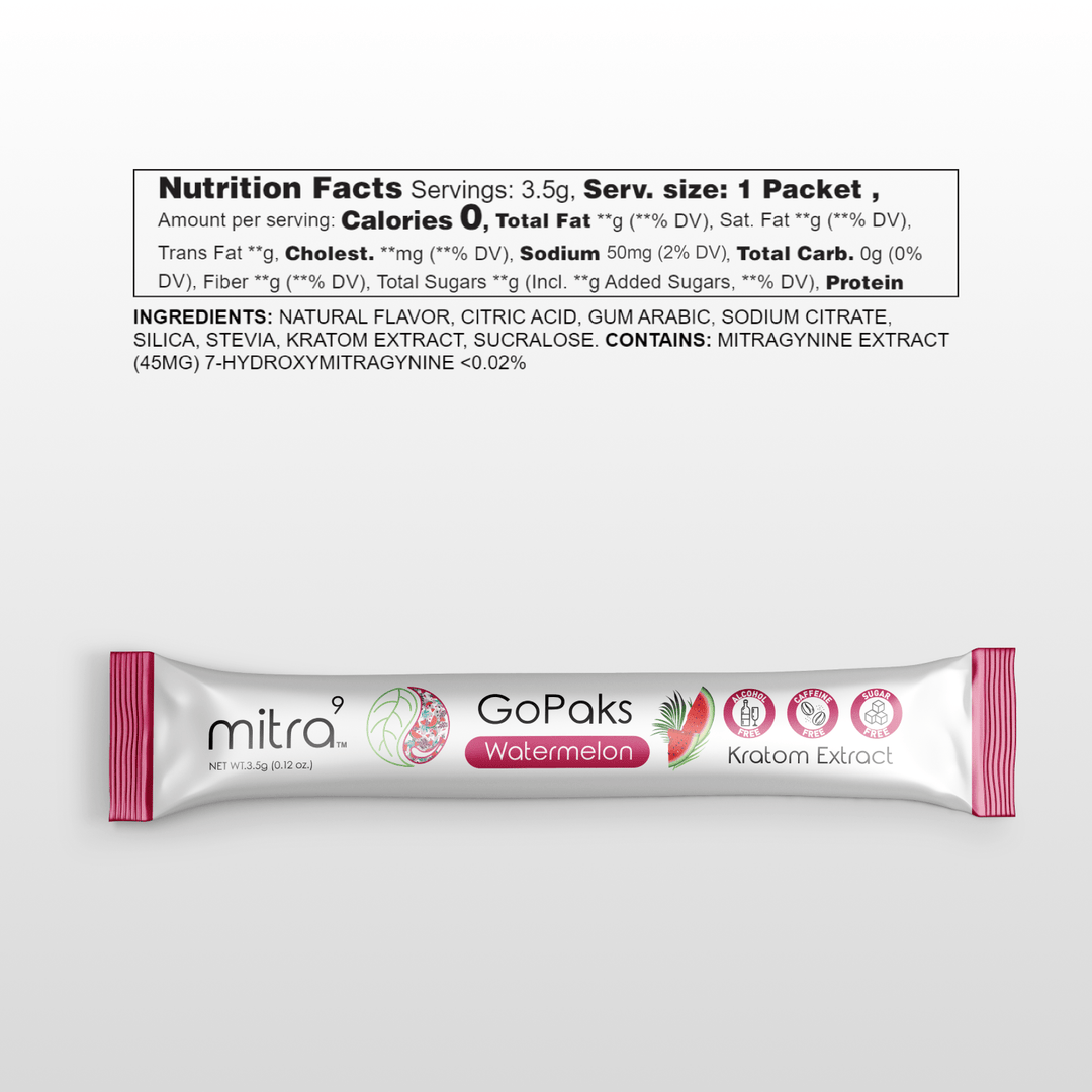 Watermelon Kratom Powder GoPak Drink Mix - Mitra9